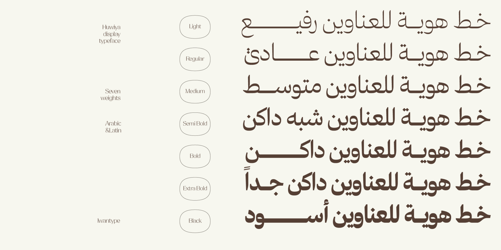 خط هوية للعناوين- Huwiya Display : الأناقة الهادئة والتصميم العصري ...